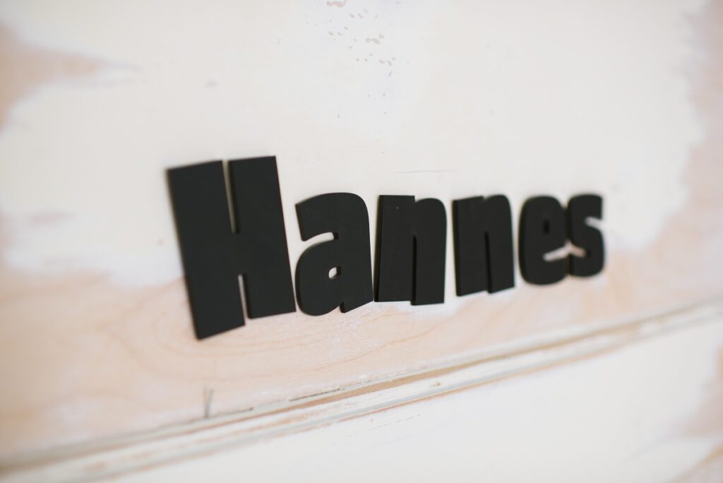 Buchstabe für Schriftzug 'Hannes' - Fräulein K. Sagt Ja Partyshop