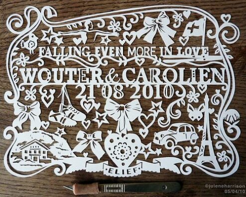 Scherenschnitt für Profis - Fräulein K. Sagt Ja Hochzeitsblog