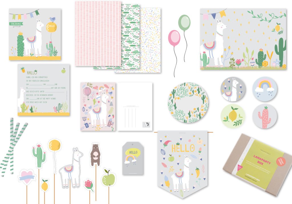 Lamaparty Box - Fräulein K. Sagt Ja Partyshop